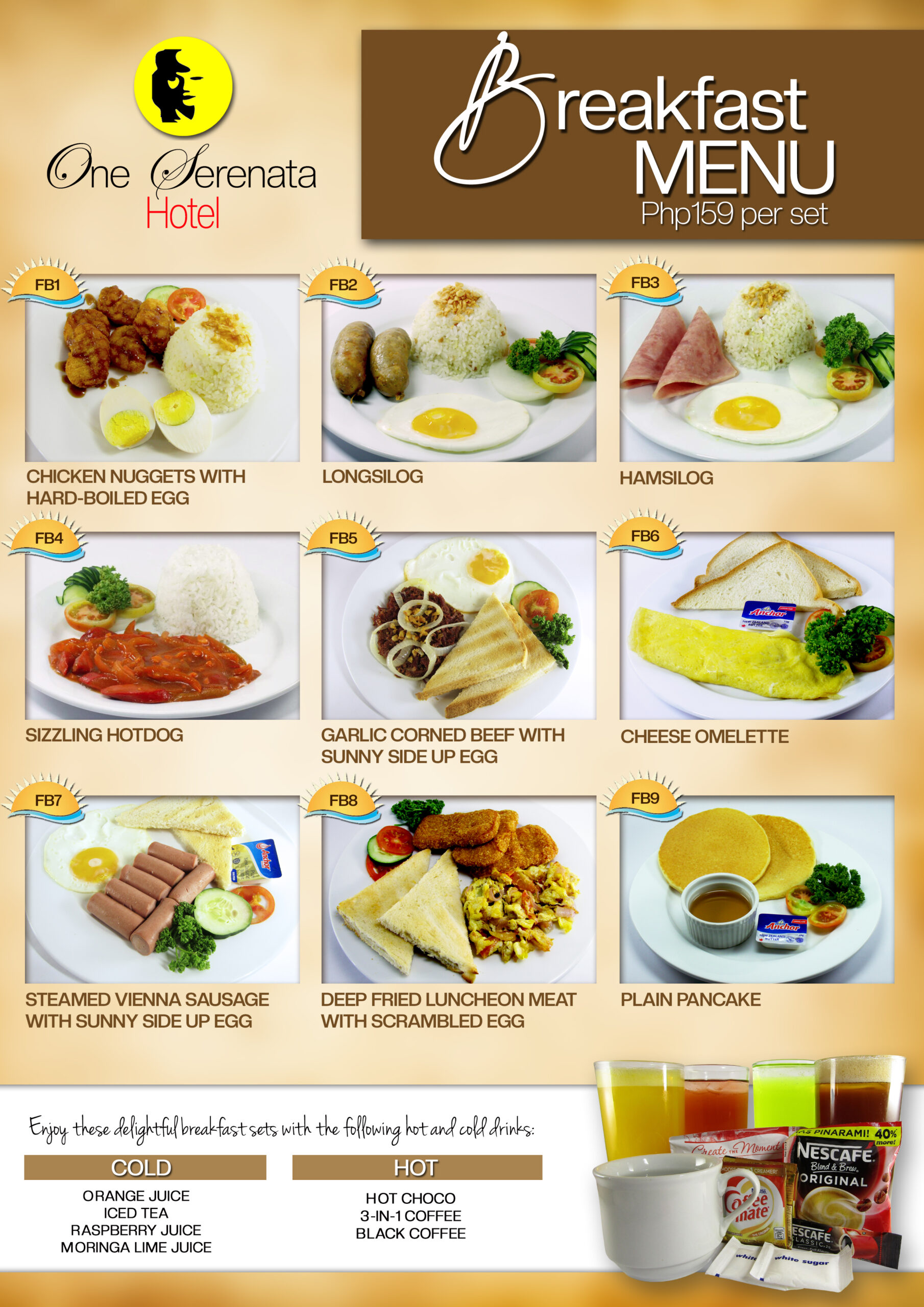 Breakfast Sets for Daily Stay – ONE SERENATA HOTEL